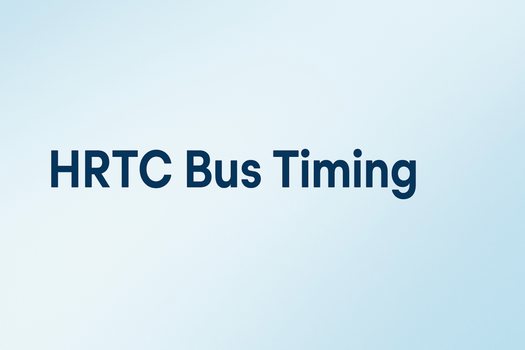 HRTC Bus Time Table - HRTC Bus Timetable